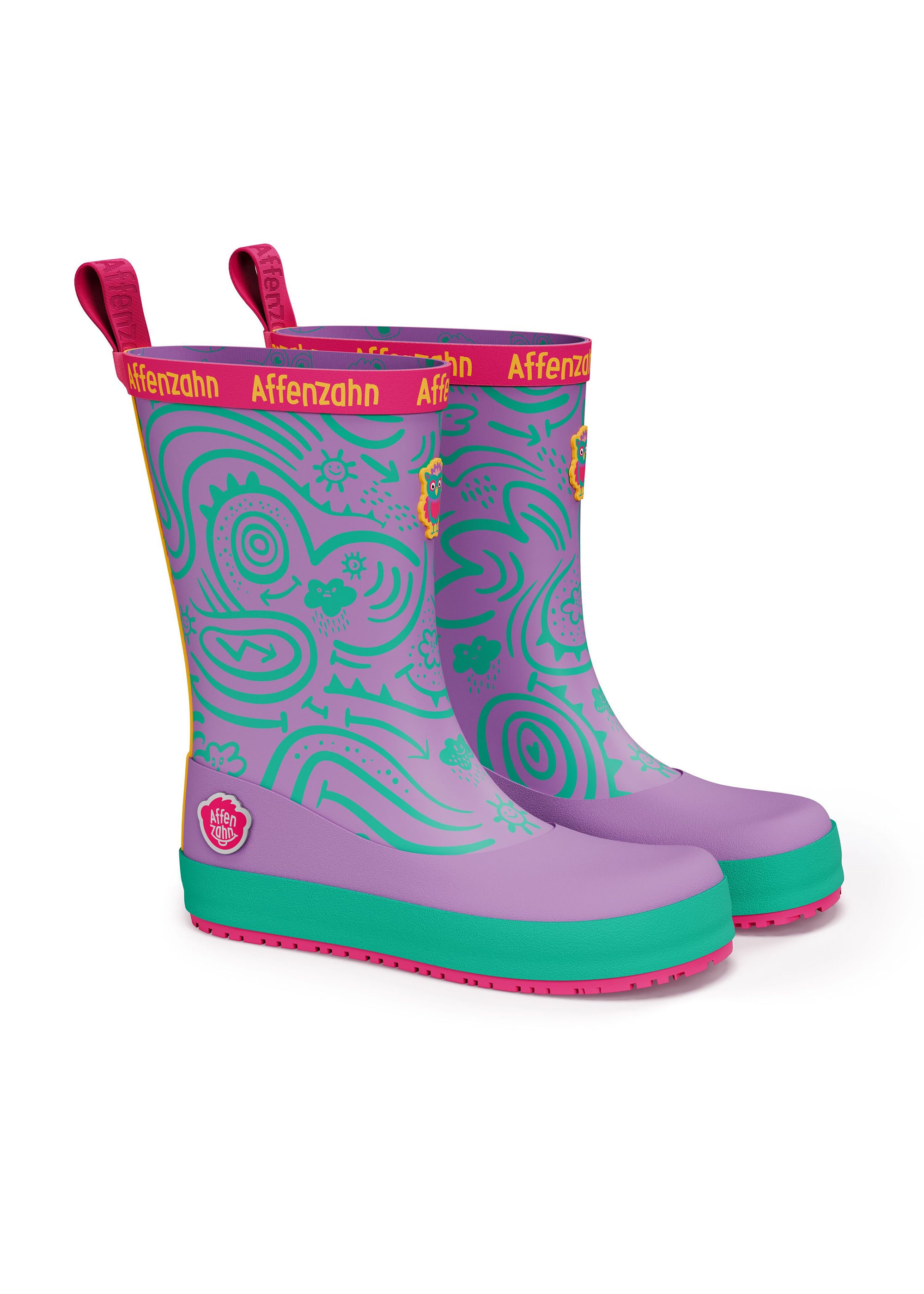 Children's rubber boots with thin lining - Vegan Plashy, Owl – Bellissima